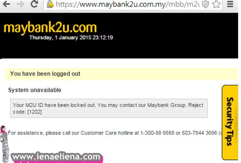 Akaun Maybank2u Di Block M2u Reject Code 1202 Iena Lifestyle Blogger