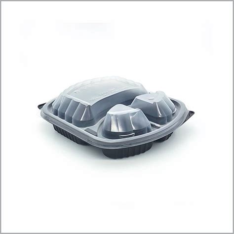 3 Compartment Black Microwavable Containers Wholesale Halapack Eco Friendly Online Store