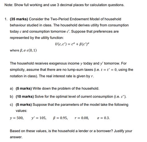 Solved Note Show Full Working And Use 3 Decimal Places For