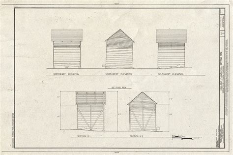 Blueprint Habs La35 Berm2 C Sheet 1 Of 1 Oakland Plantation Se