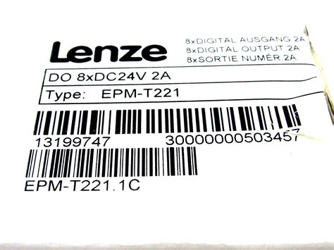New Lenze Epm T221 I O Module Epmt221 Sb Industrial Supply Inc