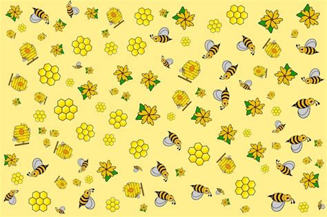 Premium Vector Honey And Bee Background