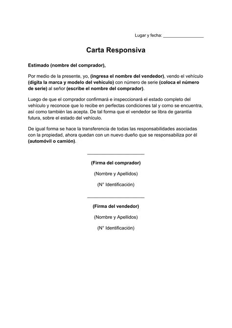 Formato Carta Responsiva Compra Venta Auto Pdf Porn Sex Picturecarta De