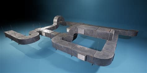 Artstation Game Ready Pbr Industrial Modular Vent System Game Assets