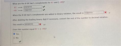 solved what are the 8 bit two s complements for 87 ﻿and