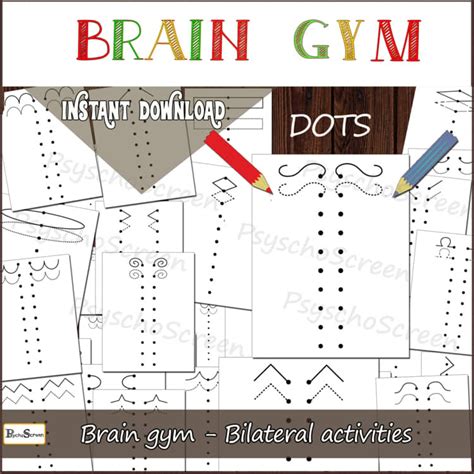 Brain Gym Worksheets With Dots Coordination Balance Focus Pdf