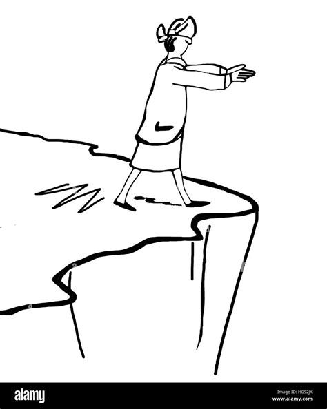 Someone Falling Off A Cliff Drawing