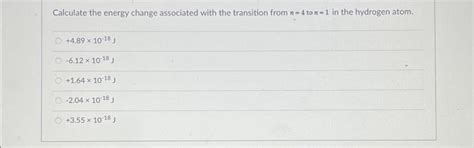Solved Calculate The Energy Change Associated With The Chegg