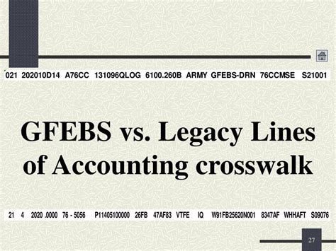 Ppt U S Army Gfebs Line Of Accounting United States Army Financial Management Command
