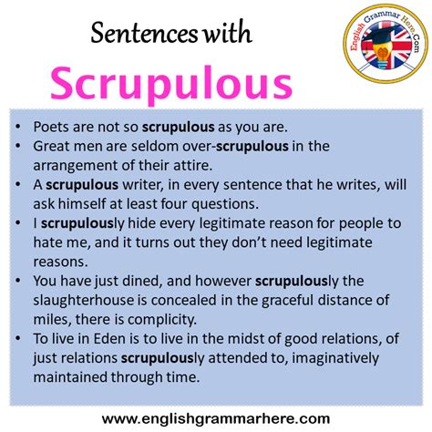 Sentences With Scrupulous Scrupulous In A Sentence In English