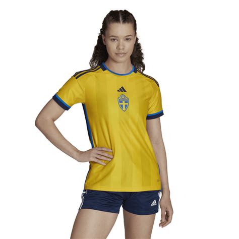 Adidas Sweden Home Jersey Wc22 Fotbollsställ Dam Gul Landslag Xxl