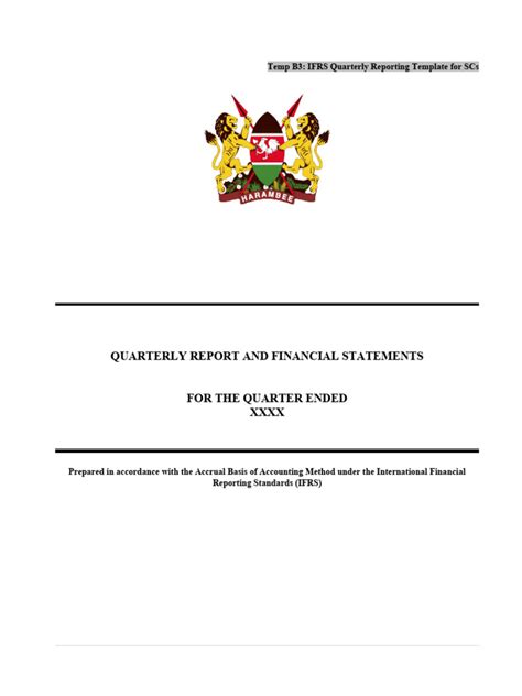 Temp B3 Ifrs Quarterly Reporting Template For Scs0 Pdf