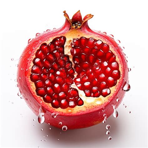 Premium Photo Red Anar On White Background