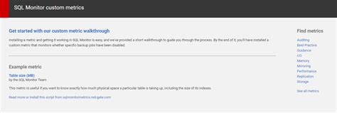 Using The Sql Monitor Metrics Website Sql Monitor 13 Product