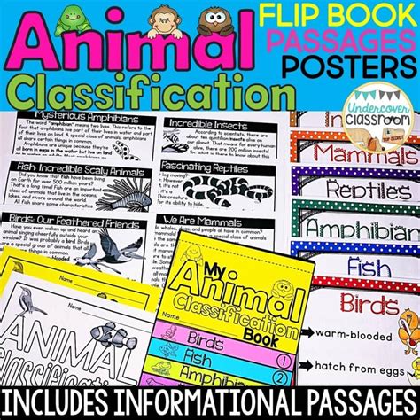 Animal Classification Flip Book And Passages Animal Classification Posters