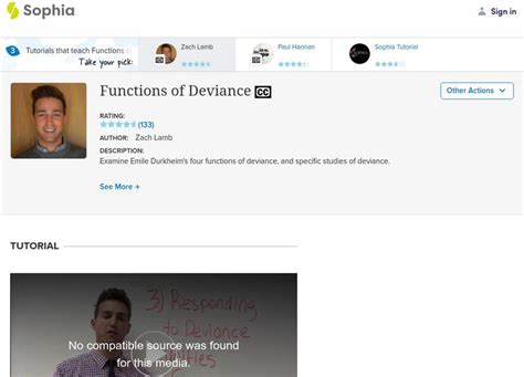 Sophia Functions Of Deviance Lesson 4 Instructional Video For 9th