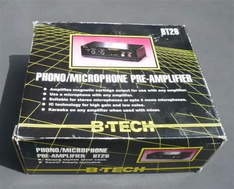 Vintage B Tech Bt26 Pre Amplifier Microphone Phono £1999 Picclick Uk
