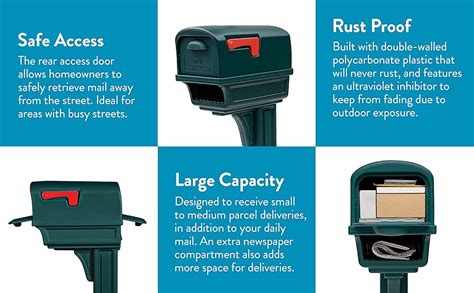 Architectural Mailboxes Gentry Plastic Dual Access Mailbox And Post