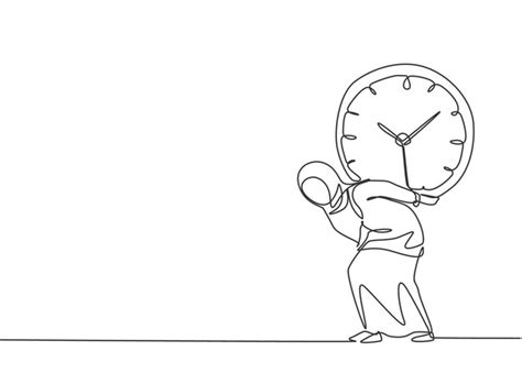 Premium Vector Single One Line Drawing Arabian Businesswoman