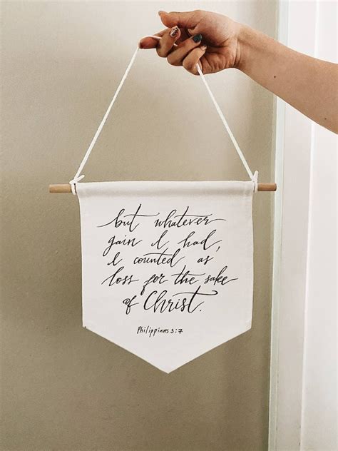 Custom Canvas Banner 10x12 Inches Room Decor Lettering Bible Verse