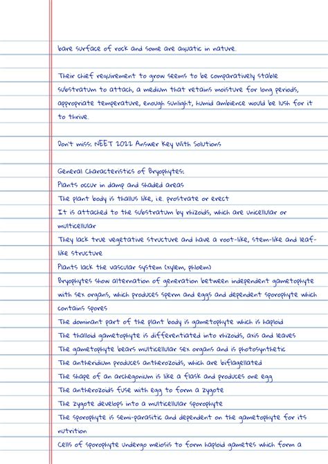 Solution Bryophytes And Its Classification Studypool
