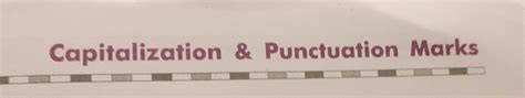 Capitalization And Punctuation Marks Filo