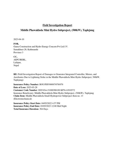 Field Investigation Report Download Free Pdf Power Inverter Power