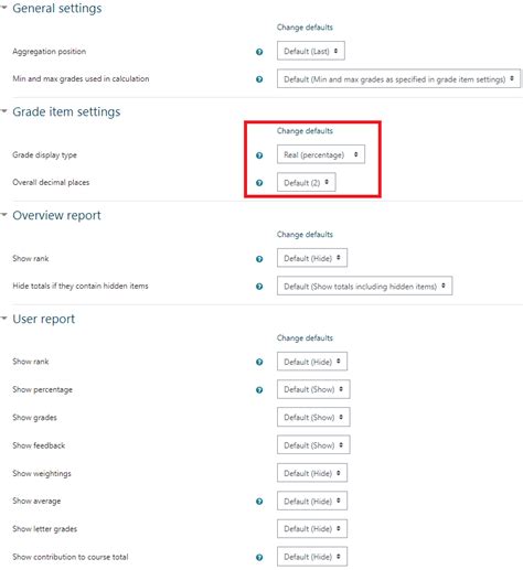 Course Grade Settings Moodle Faculty Certification Course