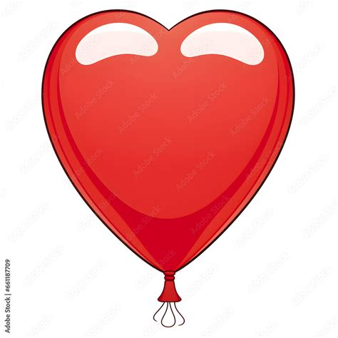 Cartoon Clipart Of A Single Balloon In The Color Ruby Birthday Clipart Celebration Clipart