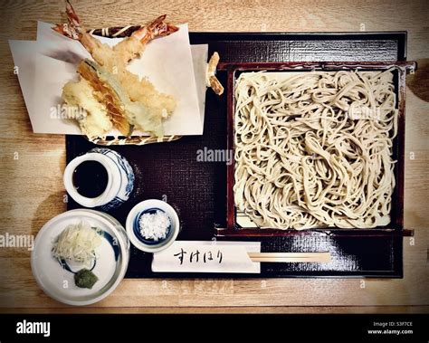 Tenpura Zaru Soba Tempura With Chilled Buckwheat Noodles Lunch In