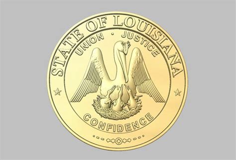 Louisiana State Seal Stl Format 3d Cnc Digital File Etsy