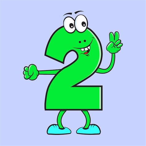 Cartoon Number Two Cartoon Number Png Images Cartoon Clipart Number
