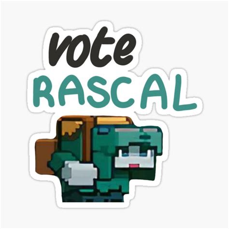 The Rascal Mob Vote Sticker For Sale By Handdrawn Redbubble