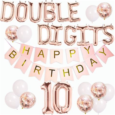 Decoraciones De Cumpleaños De Doble Dígito Para Niñas Y Niños