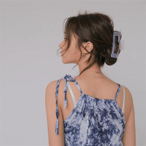 당일발송 베이직 깔끔한 사각 올림머리 헤어집게핀 11cm 에이블리