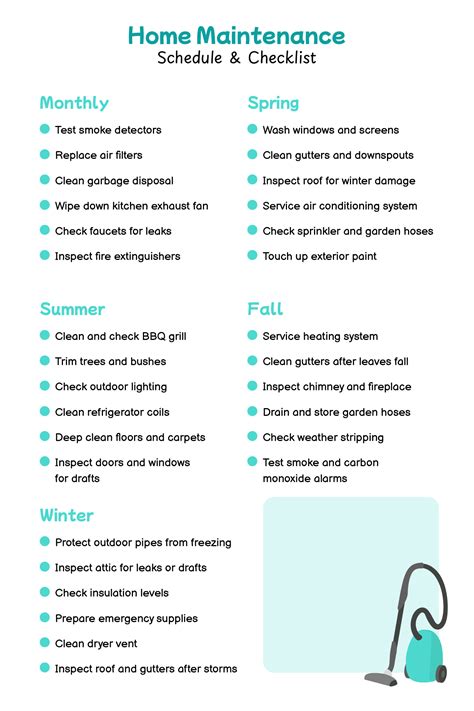 Home Maintenance Checklist 15 Free Pdf Printables Printablee