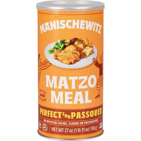 Manischewitz 27oz Matzo Meal Kosher For Passover Resealable Canister