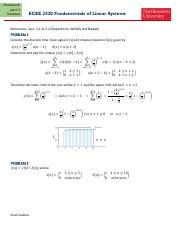 Fundamentals Of Linear Systems Homework Solutions Course Hero