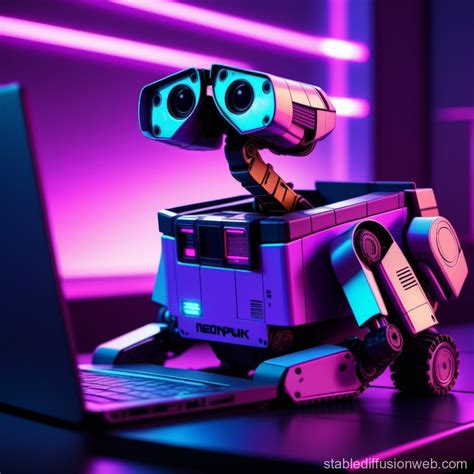 A Robot Like Wall E But With A Walkman And A Speaker On The Front