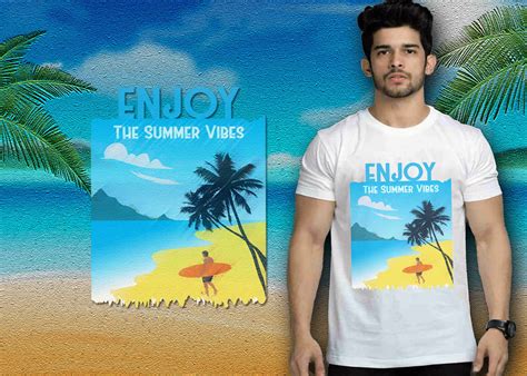 Enjoy The Summer Vibes T Shirt On Behance
