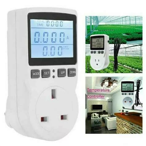 Digital Plug In Thermostat Electronic Temperature Controller Sensor Socket Timer £1439
