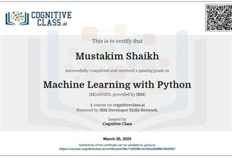 Machinelearning Python Datascience Certification Mustakim Shaikh