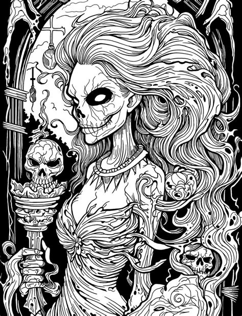 Disney Halloween Coloring Pages For Adults Creepy Coloring Pages For