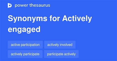 Actively Engaged Synonyms 219 Similar Words And Phrases