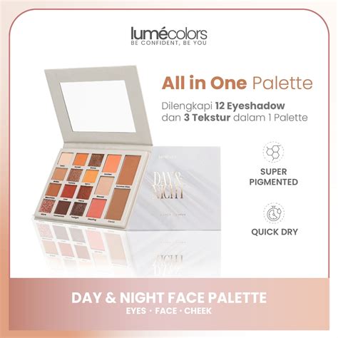 Jual Lumecolors Day And Night Face Palette Tersedia 7 Matte Eyeshadows