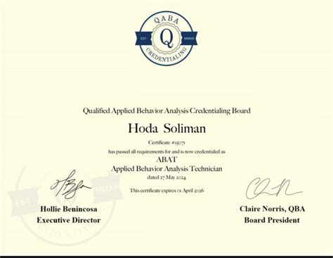 Hoda Soliman On Linkedin Im Proudly Announce That I Have Obtained My Applied Behavior Analysis…