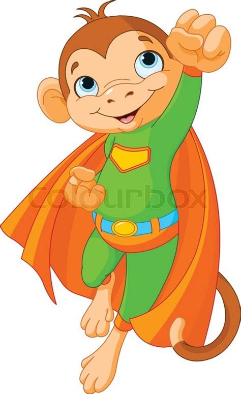 Illustration Of Super Hero Monkey Stock Vector Colourbox