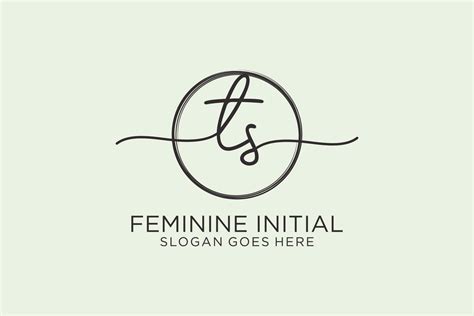 Initial Ts Handwriting Logo With Circle Template Vector Logo Of Initial