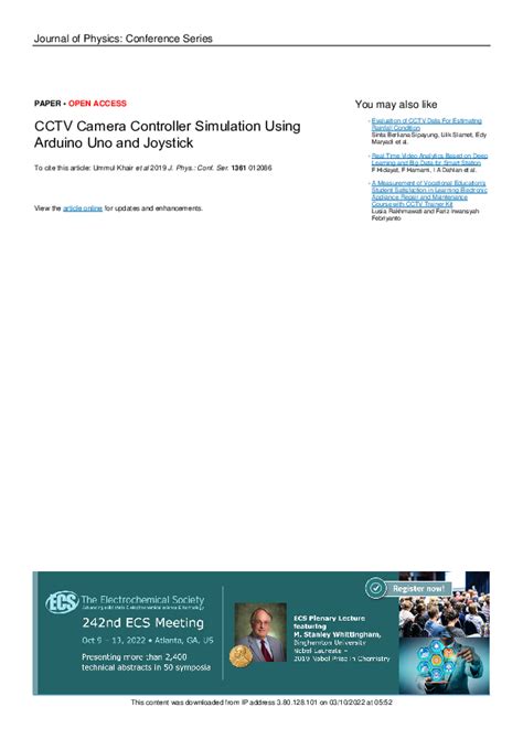 Pdf Cctv Camera Controller Simulation Using Arduino Uno And Joystick