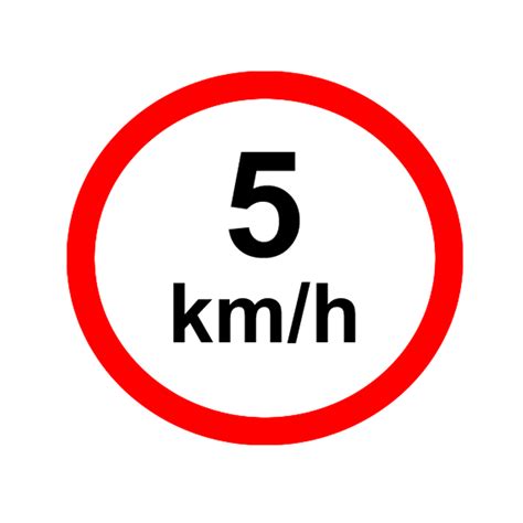 Placa De Sinalização De Velocidade 5 Km H Atualize Comercial
